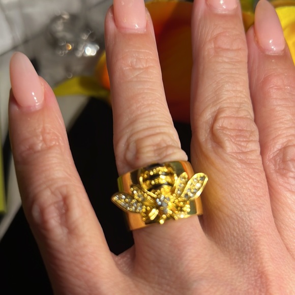 Jewelry | New 14 Kt Gold Plated Bumblebee Ring | Poshmark
